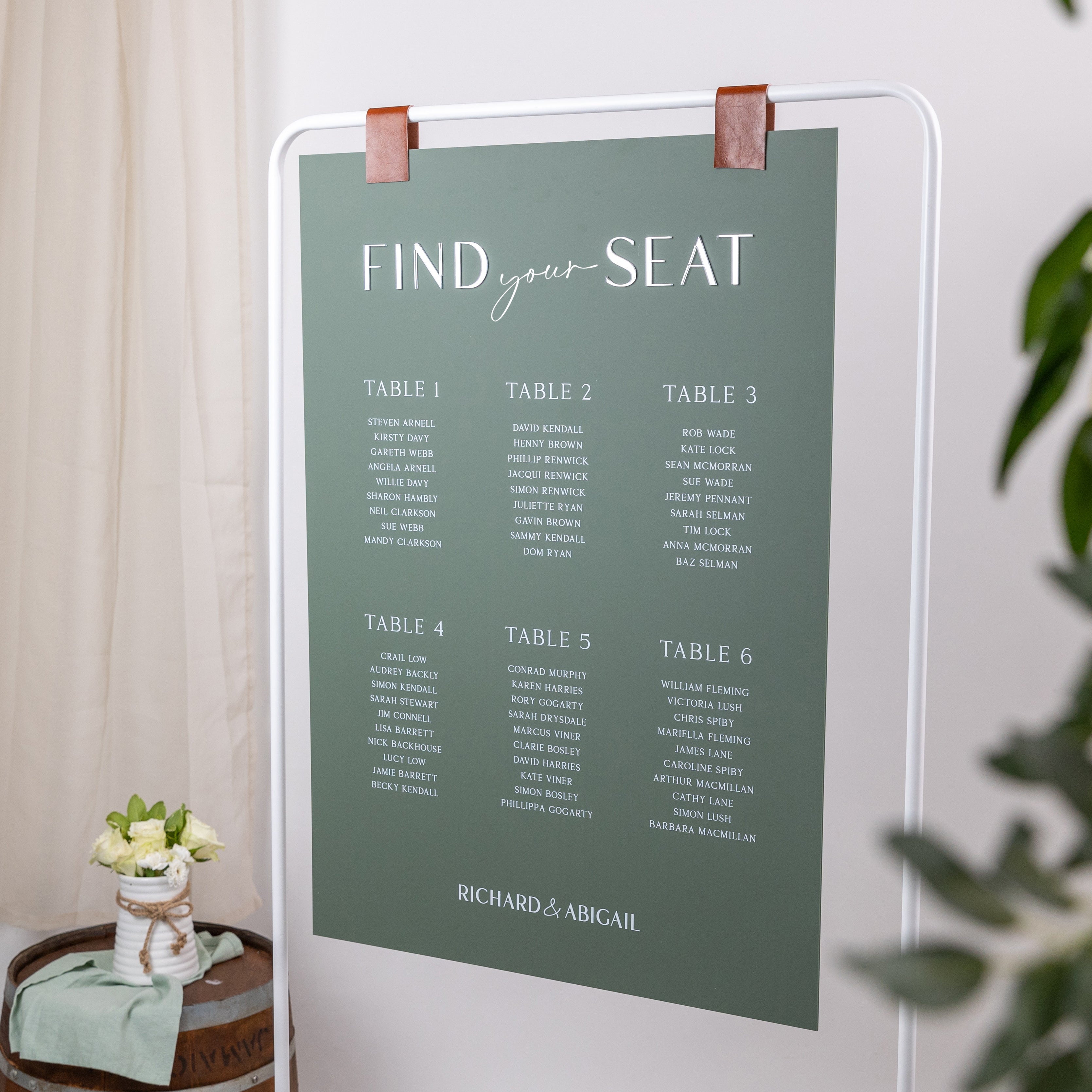 Acrylic Table Plan - Traditional Collection